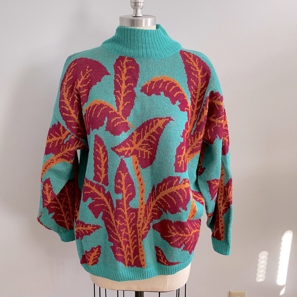Esprit | Sweaters | Vintage Esprit Sport Houseplant Mock Turtleneck ...